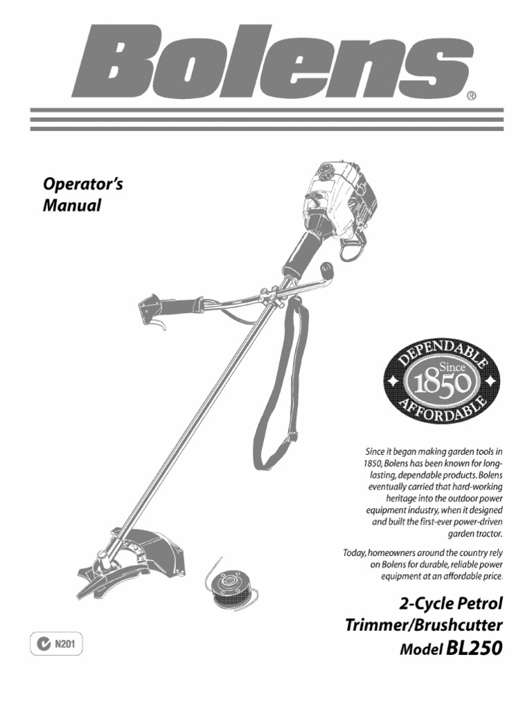 Bolens BL250 - Petrol Trimmer_bushcutter | Gasoline | Safety