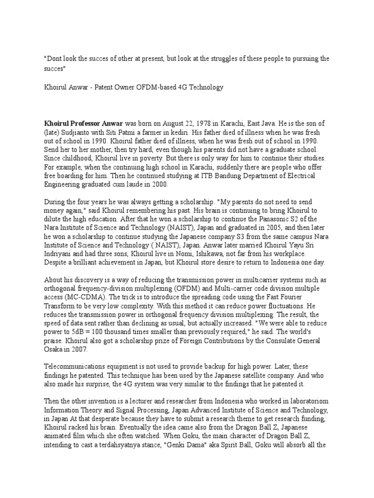 The Inspiring Story of Khoirul Anwar: The Indonesian Inventor Behind 4G ...