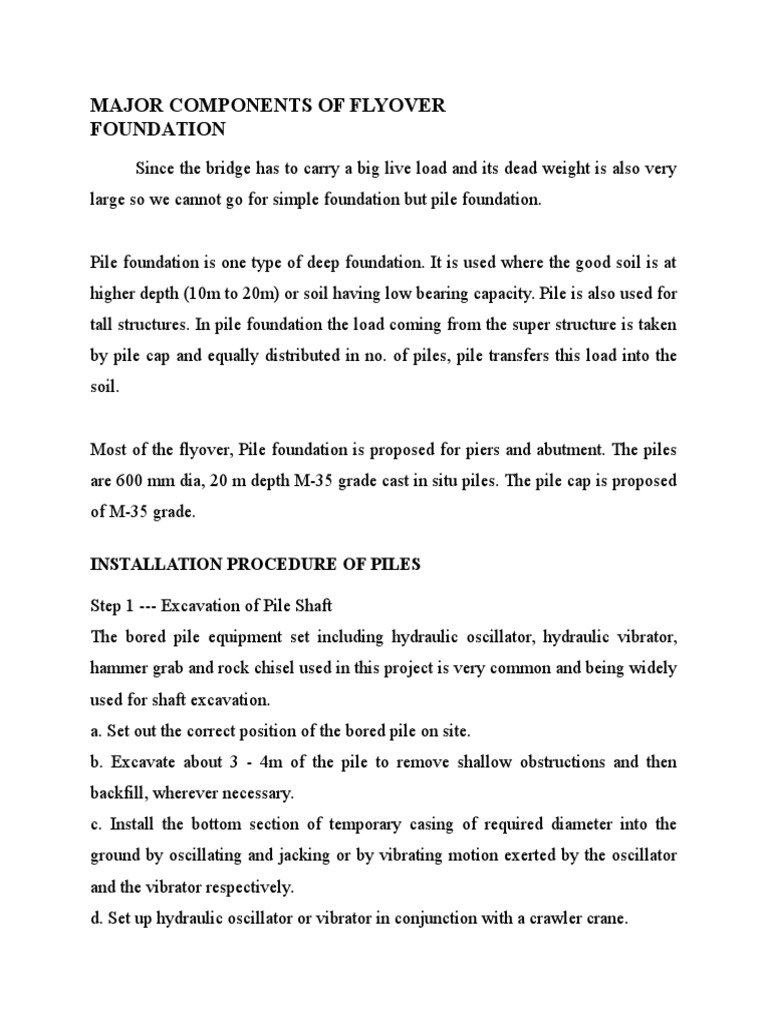 Major Components of Flyover | PDF