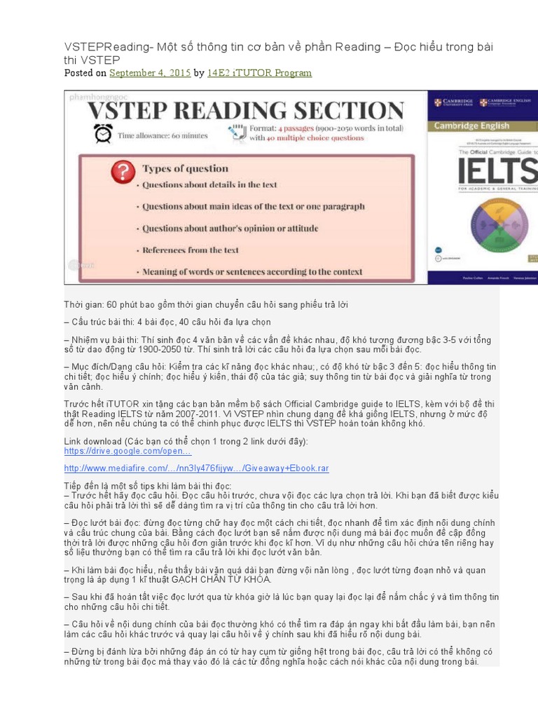 Vstep Reading | PDF