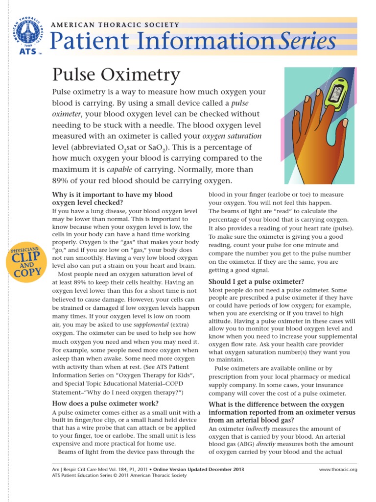 Pulse Oximetry | PDF | Pulse | Blood
