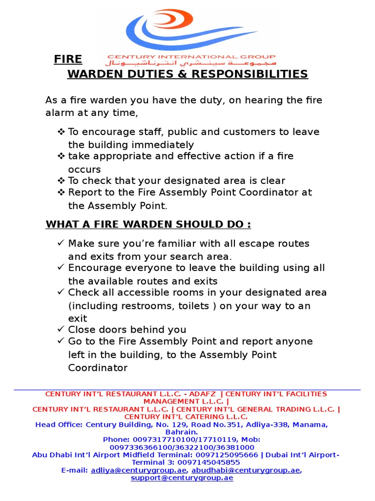 Fire Warden Duties | PDF | Firefighting | Airport