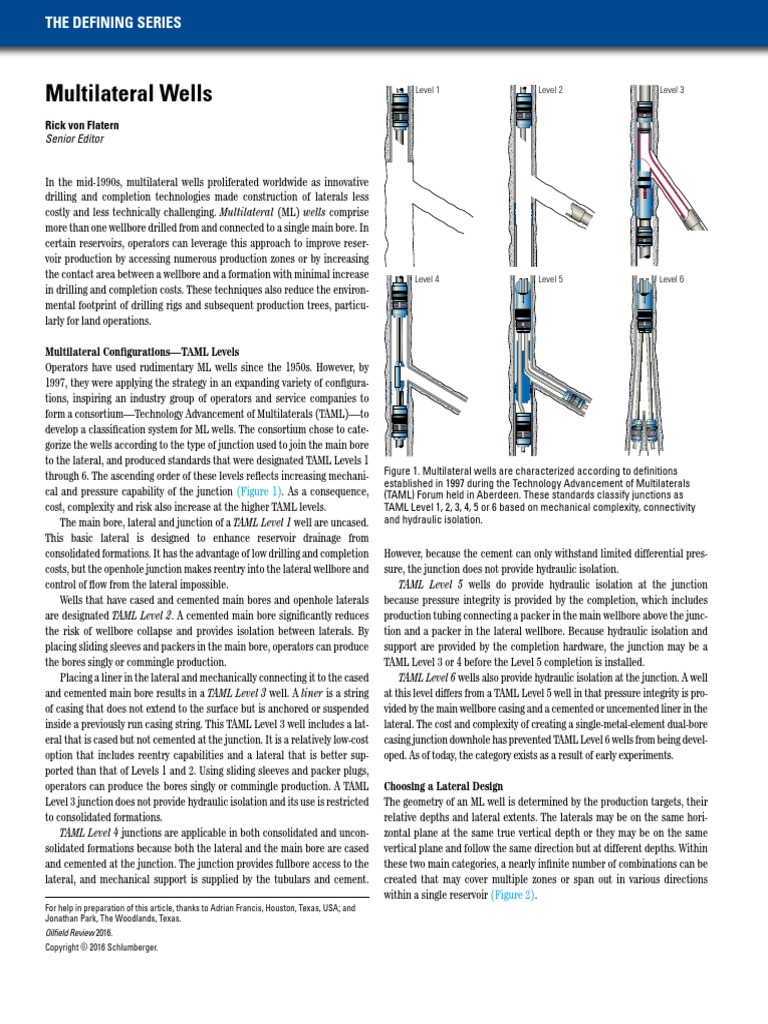 Defining Multilateral Wells | PDF | Casing (Borehole) | Oil Well