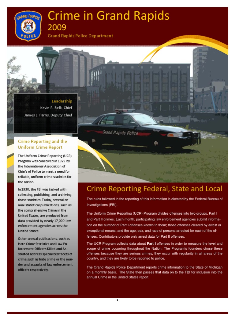 Grand Rapids Crime Report 2009 | PDF | Uniform Crime Reports | Theft