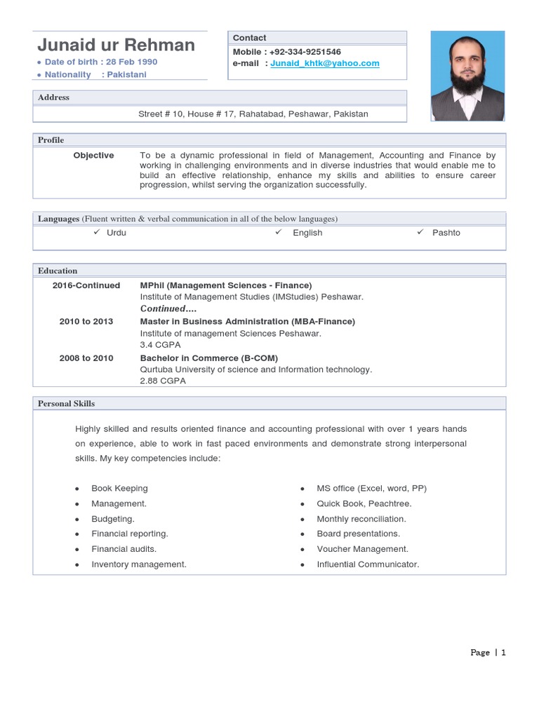 Junaid Ur Rehman: Date of Birth: 28 Feb 1990 Nationality: Pakistani ...