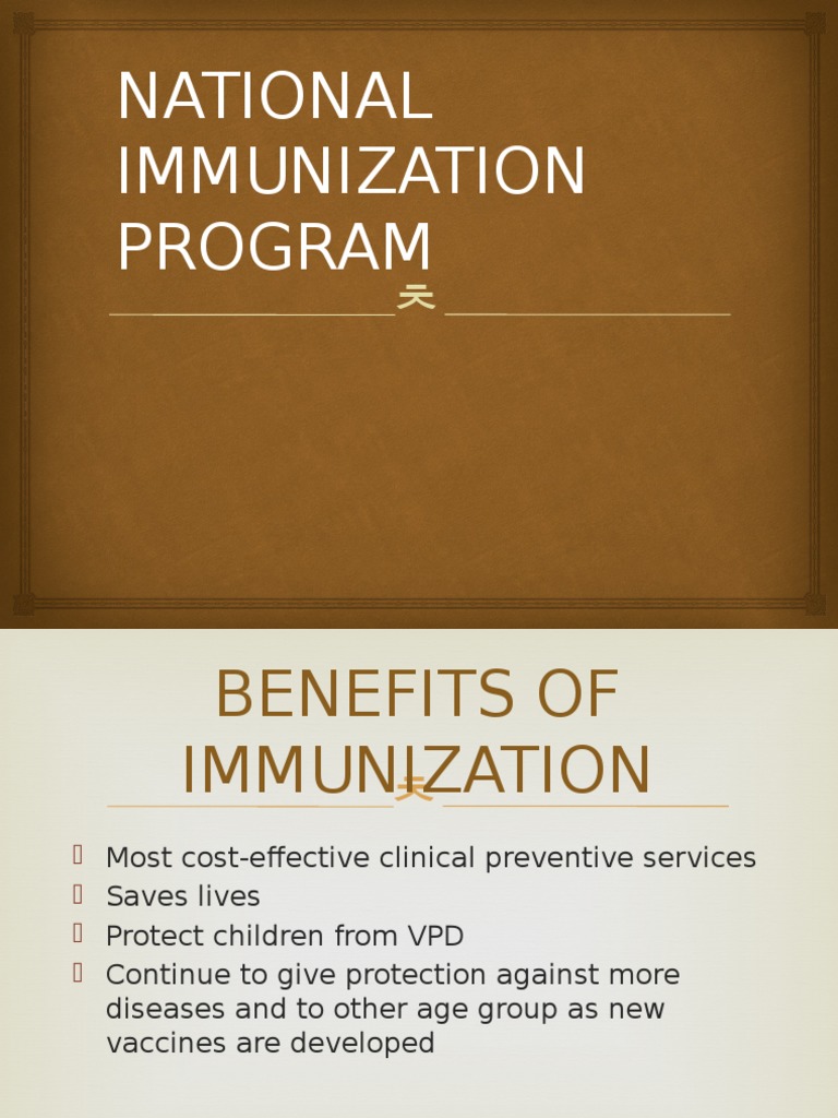 National Immunization Program | PDF | Vaccines | Measles