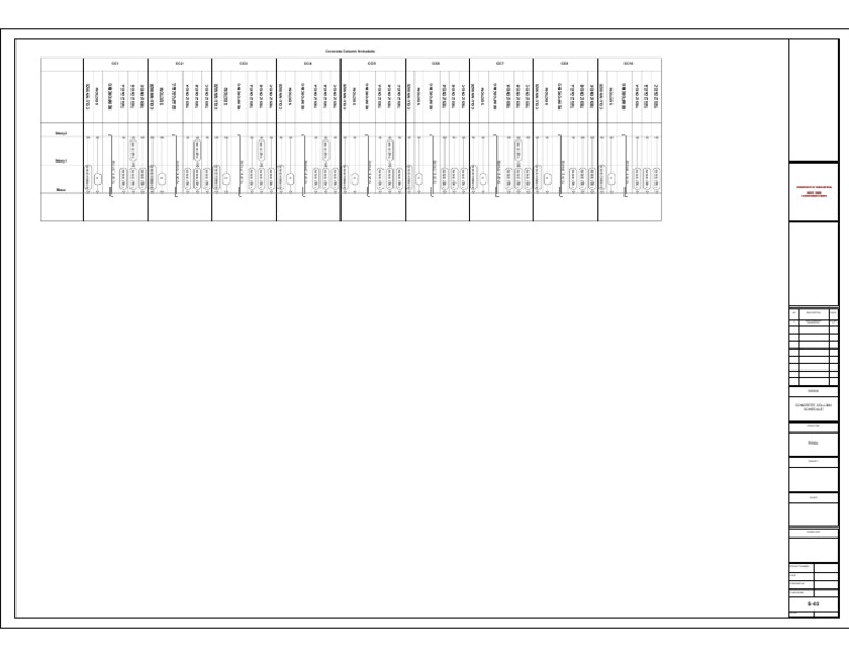 Concrete Column Schedule Details | PDF | Structural Engineering ...