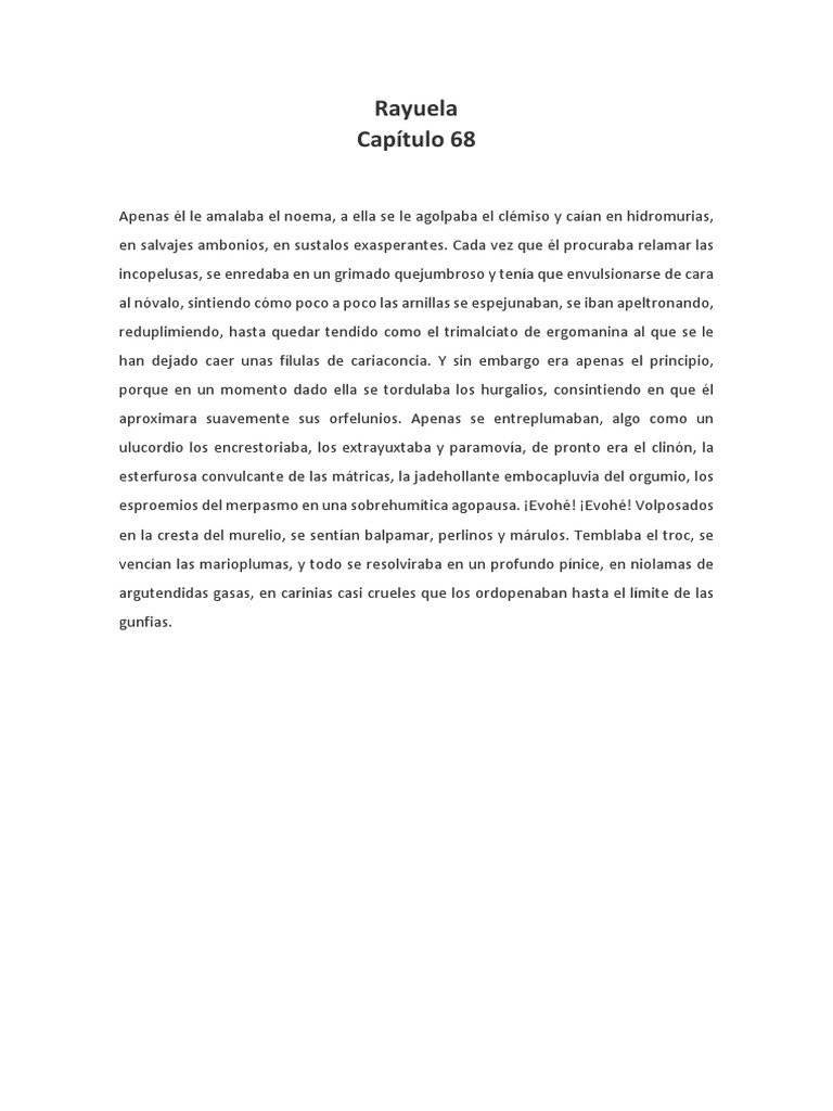 Julio Cortazar Rayuela Capitulo 68 | PDF
