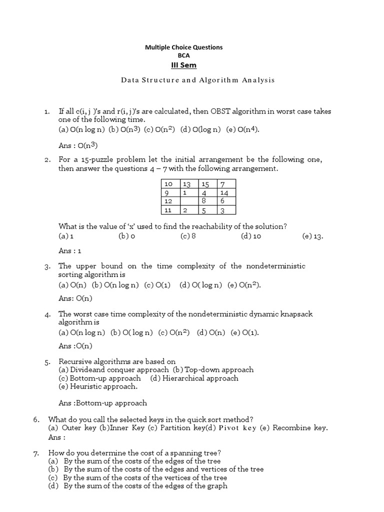 Iii Sem - Design Analysis Algorithm PDF | PDF | Time Complexity | Dynamic Programming