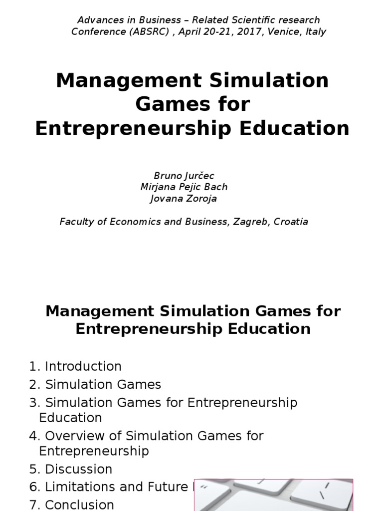 Management Simulation Games For Entrepreneurship Education | PDF ...
