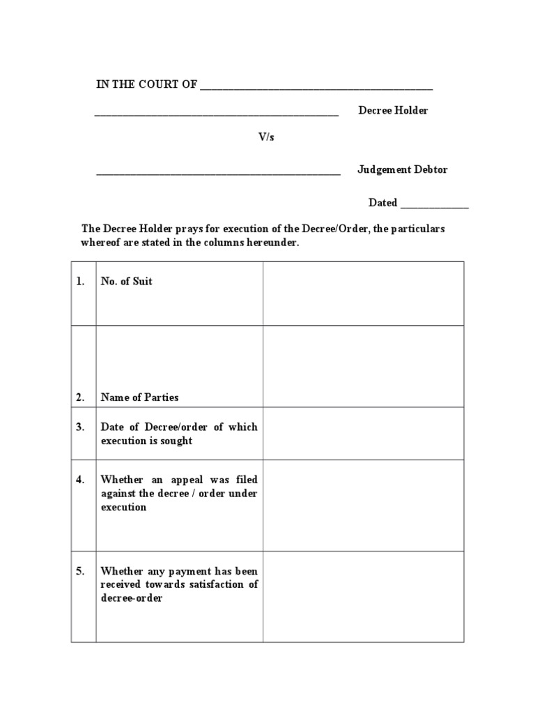 Execution Petition | PDF