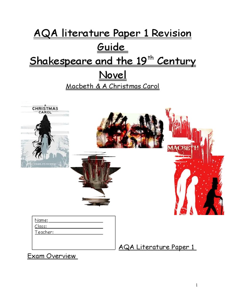 AQA Literature Paper 1 Revision Guide Completed | PDF