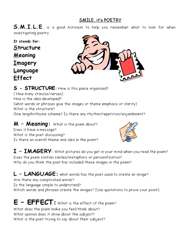 SMILE - Analysing Poetry | PDF