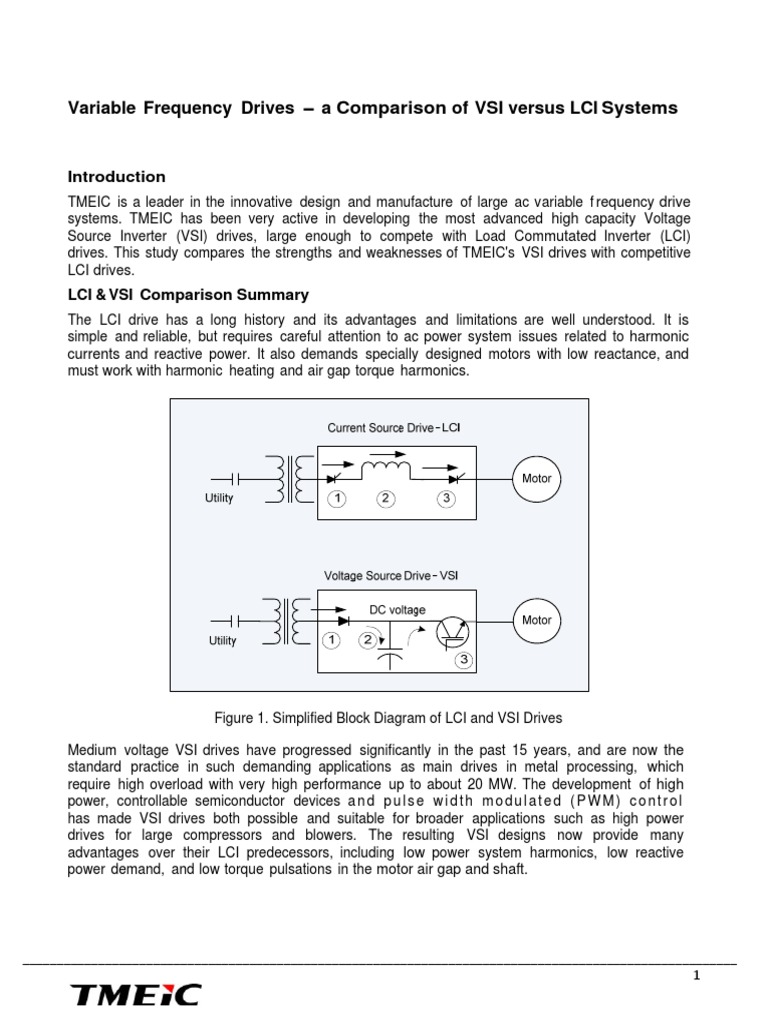 VSI vs LCI Drive Systems Comparison | PDF | Direct Current | Rectifier