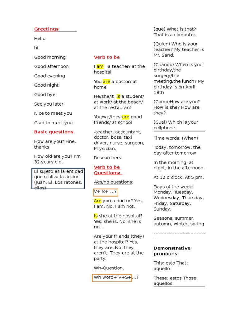Basic English Topic | PDF | Language Arts & Discipline