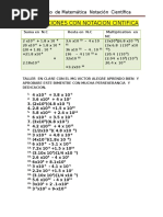 Operaciones Con Notacion Cientifica | PDF | Exponenciación | Modelado científico
