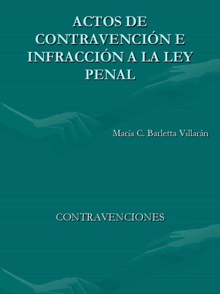 Actos de Contravencion | Descargar gratis PDF | Derecho penal | Delito