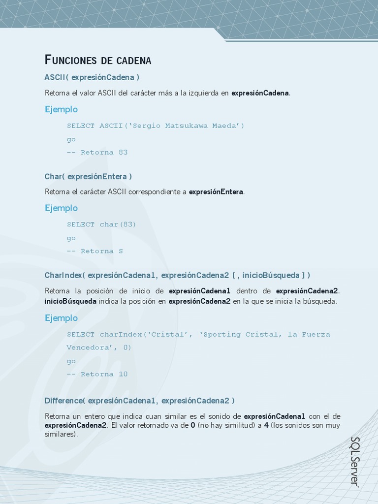 Ejercicio 6 - Funciones de Cadena | PDF | Comillas | Ascii