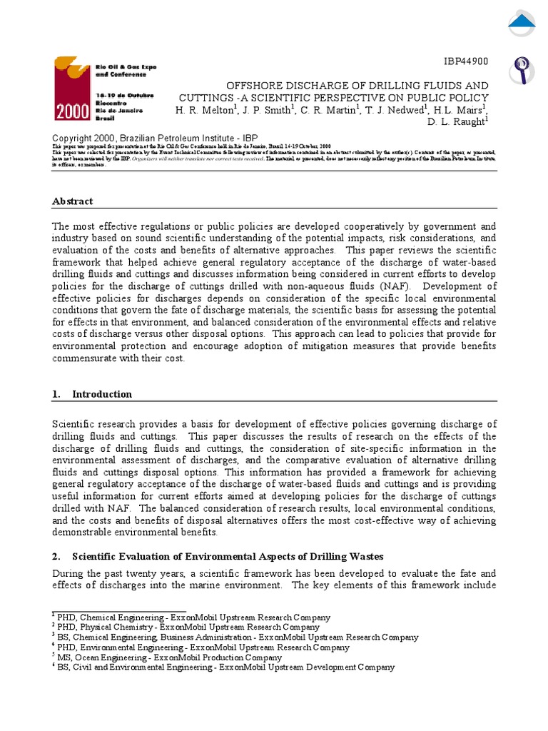 Discharge of Drilling Fluids PDF | PDF | Polycyclic Aromatic ...