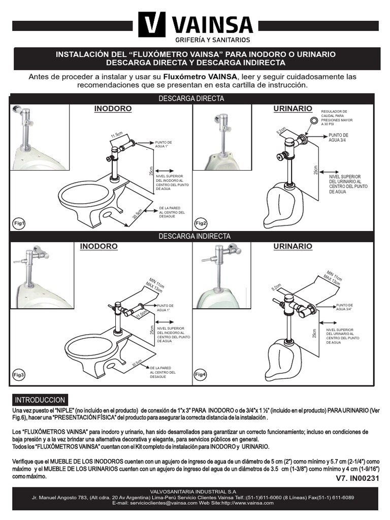 Instalacion Fluxometro | PDF