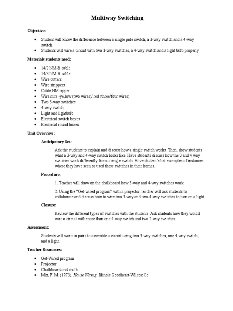 Multiway Switching | PDF