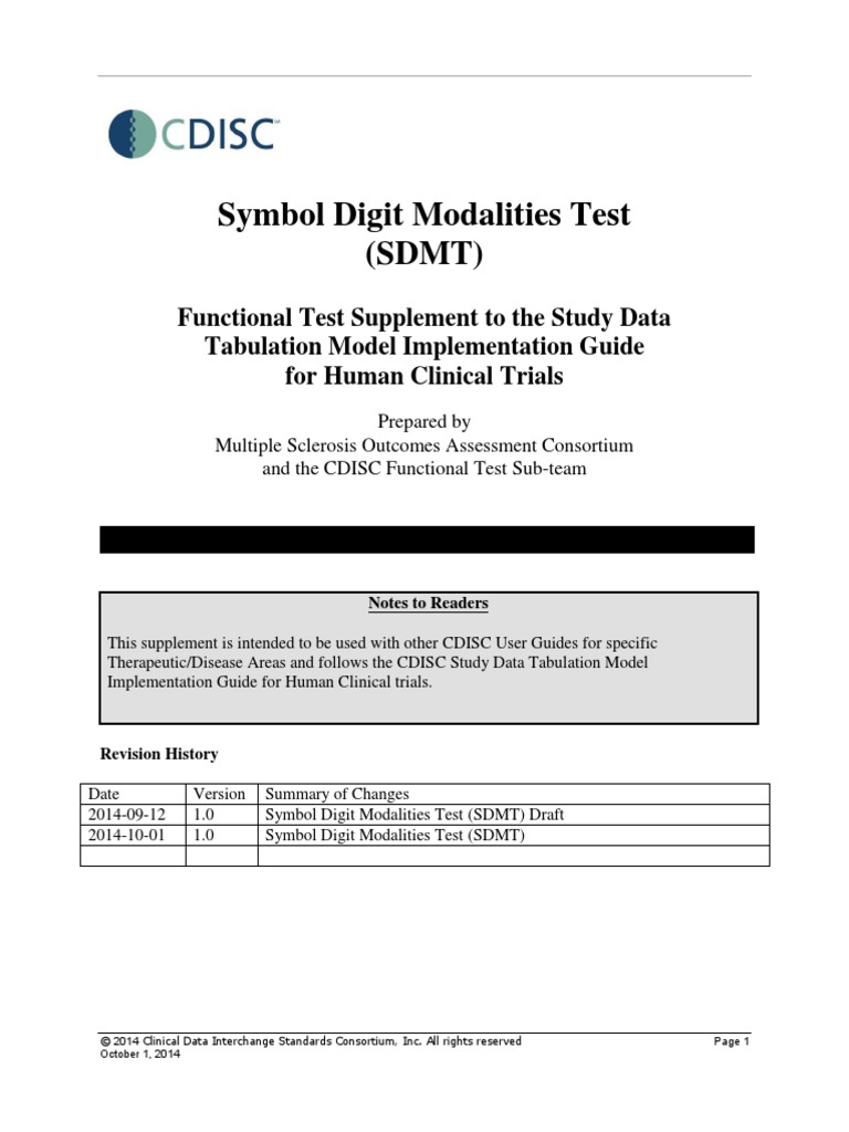 SDMT | PDF | Copyright | Clinical Trial
