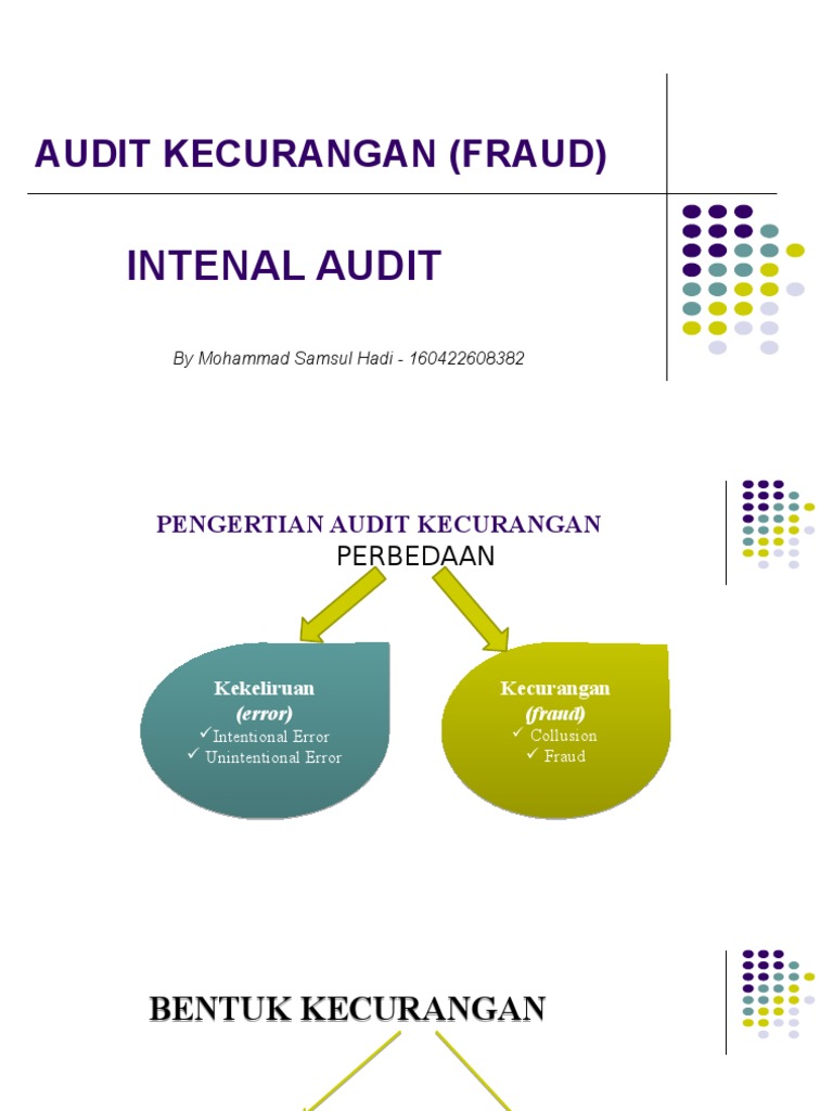 Audit Kecurangan (Fraud) | PDF