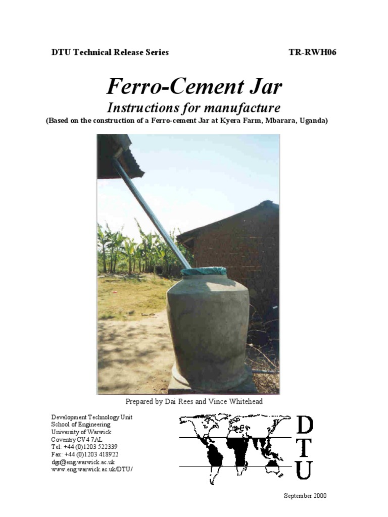 The Ferrocement Jar - Rainwater Harvesting | Download Free PDF | Pipe ...