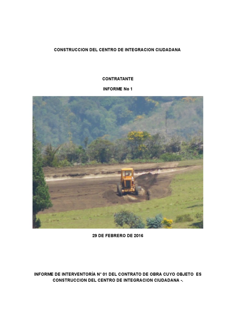Informe de Interventoria No 1 | PDF | Business