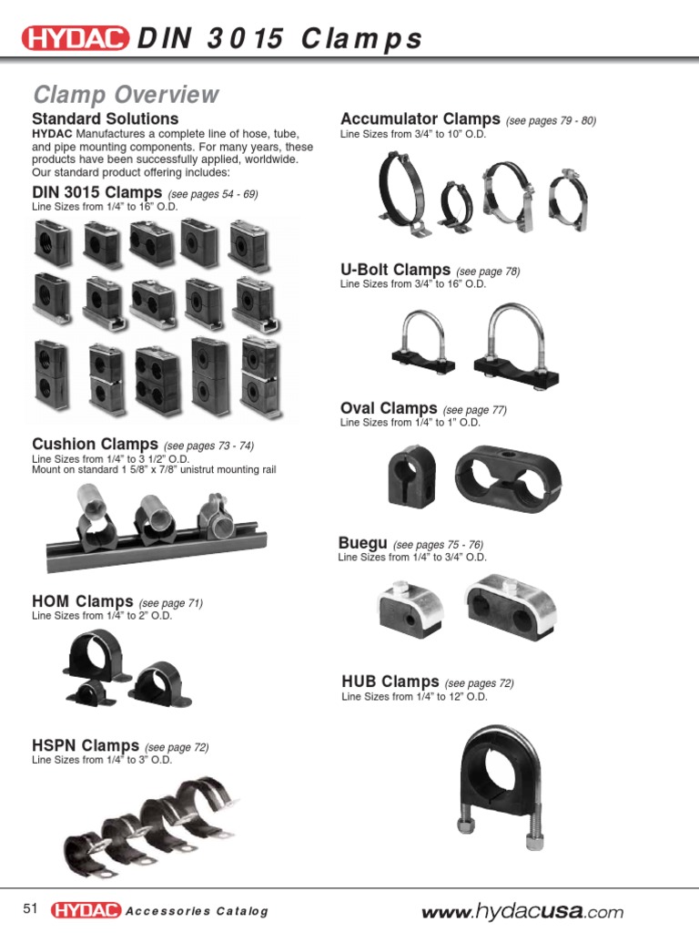 Clamps Section | PDF | Screw | Pipe (Fluid Conveyance)