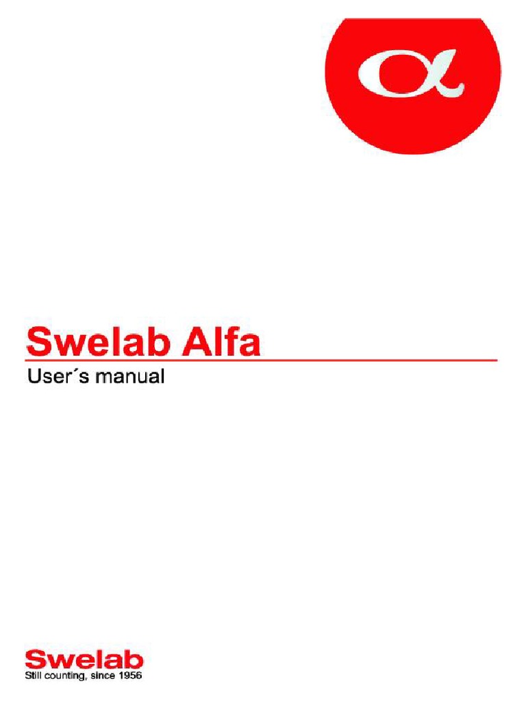 Swelab Alfa Hematology Analyzer Manual | PDF | Infection | Medical ...