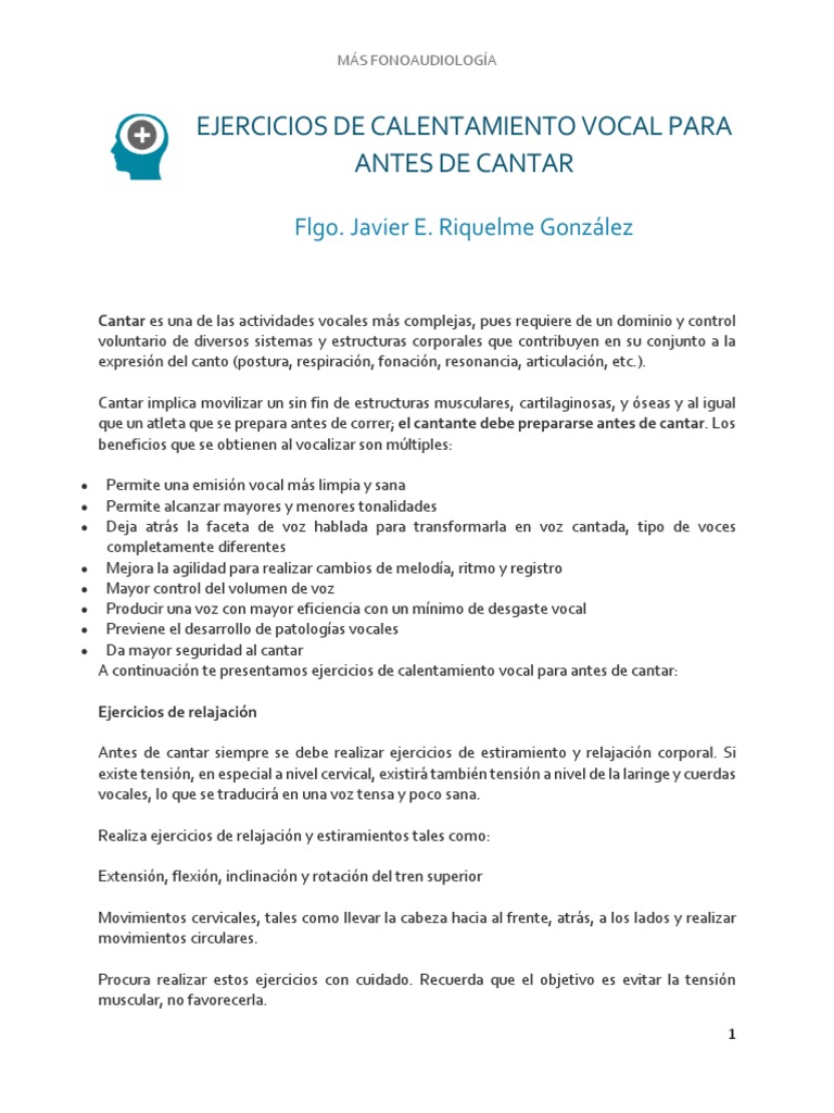 Ejercicio De Calentamiento Vocal Sonido Naturaleza