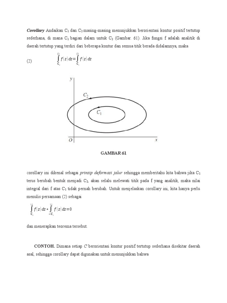 Rumus Integral Cauchy dan Contoh | PDF | Metode & Bahan Ajar