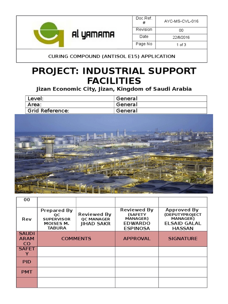 Curing Compound Application | Specification (Technical Standard) | Concrete