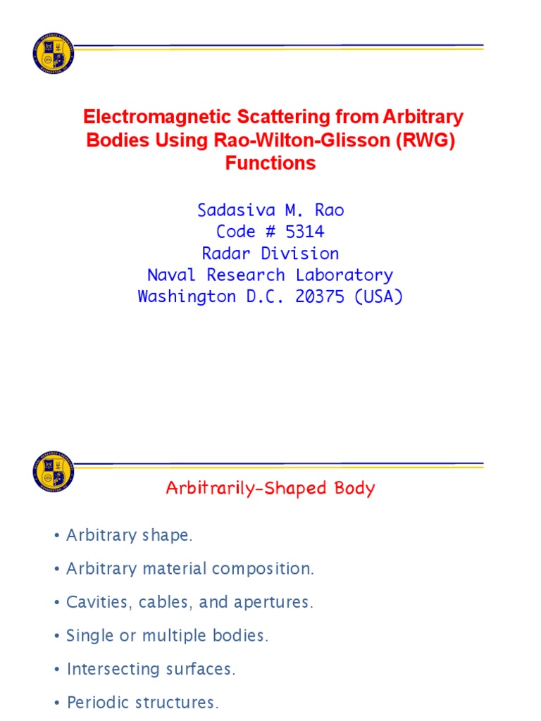 RWG | PDF | Boundary Element Method | Matrix (Mathematics)