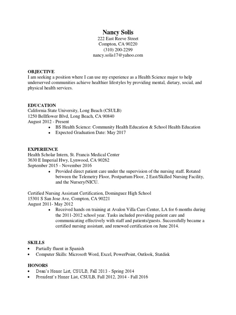 Resume Nancy Solis | PDF