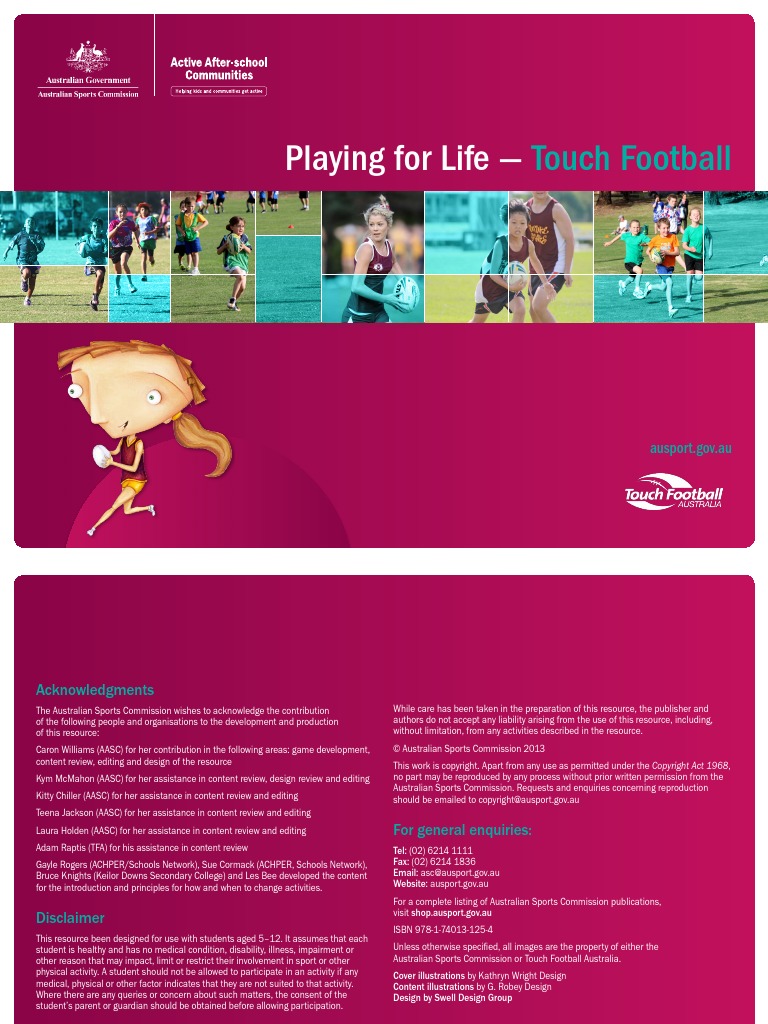 Play For Life - Touch Football | PDF | Touchdown | Sports