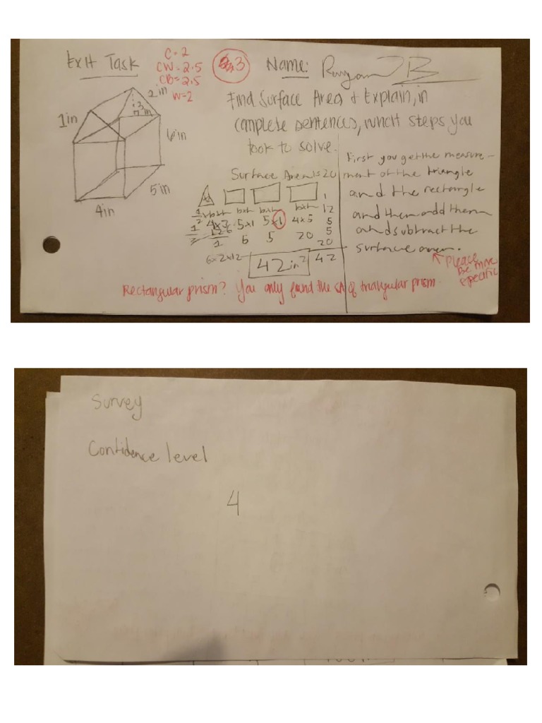 Graded Exit Task and Rubric | PDF