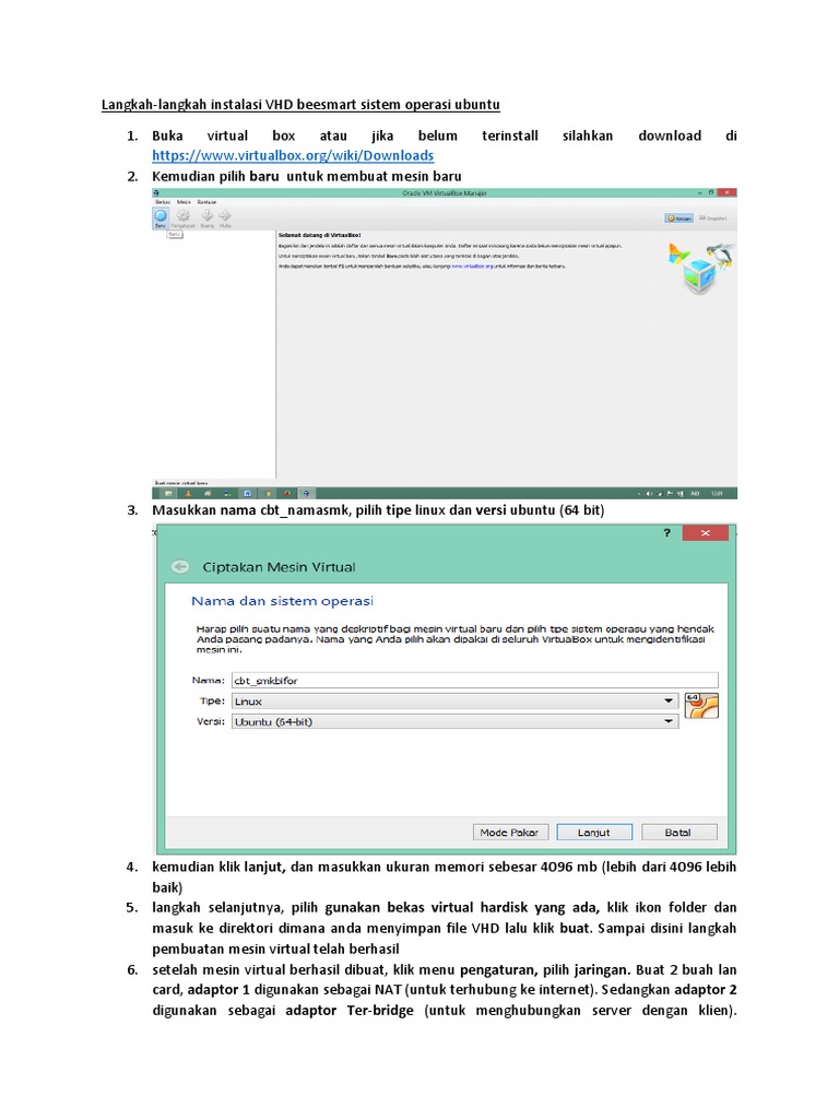 Instalasi VHD Ubuntu untuk Beesmart | PDF | Bisnis | Komputer