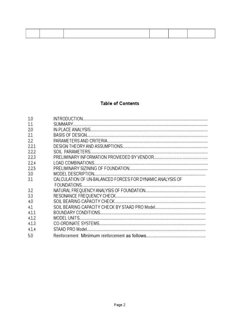 Rotating Equipment Foundation Design Report | PDF | Cartesian ...