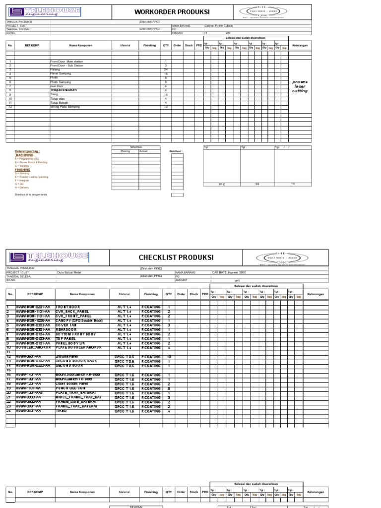 CHECKLIST Cabinet Power Cubicle | PDF