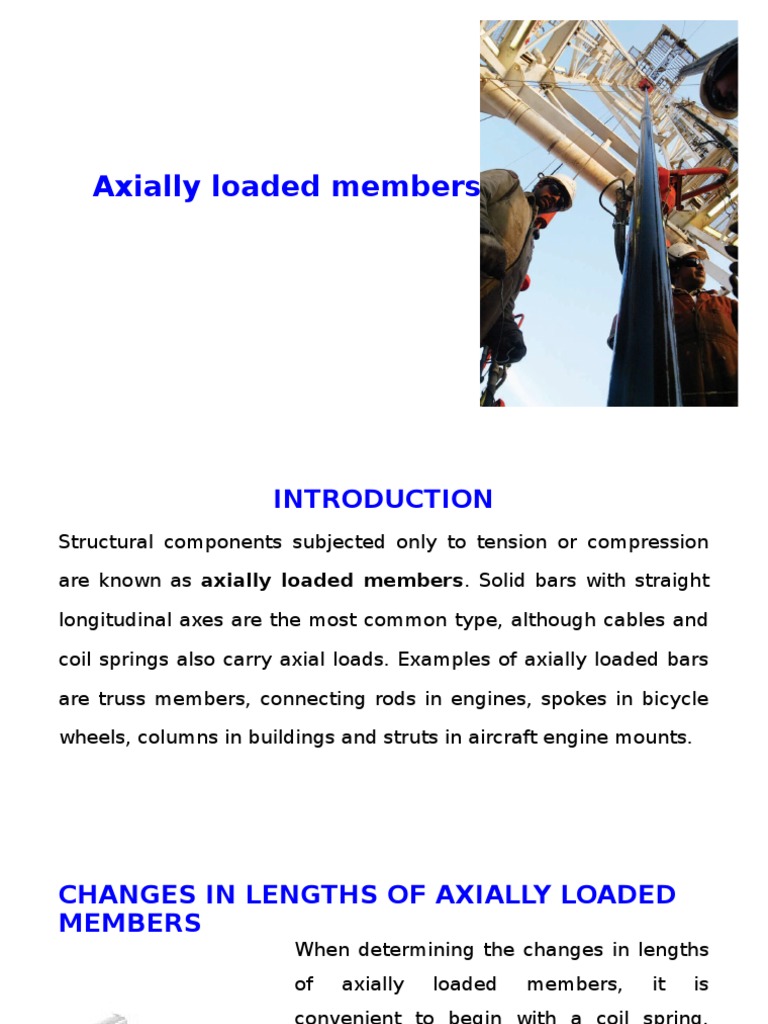 Axially Loaded Members | PDF | Deformation (Mechanics) | Stress (Mechanics)