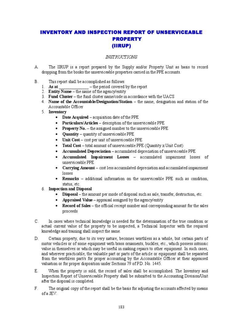 Appendix 74 - Instructions - IIRUP | Real Estate Appraisal | Depreciation