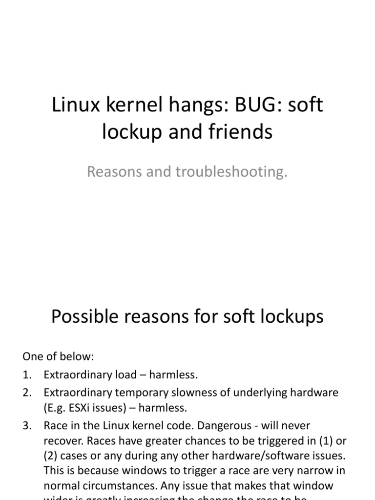 Troubleshooting Linux Kernel Soft Lockups | PDF | Virtual Machine | Shell (Computing)