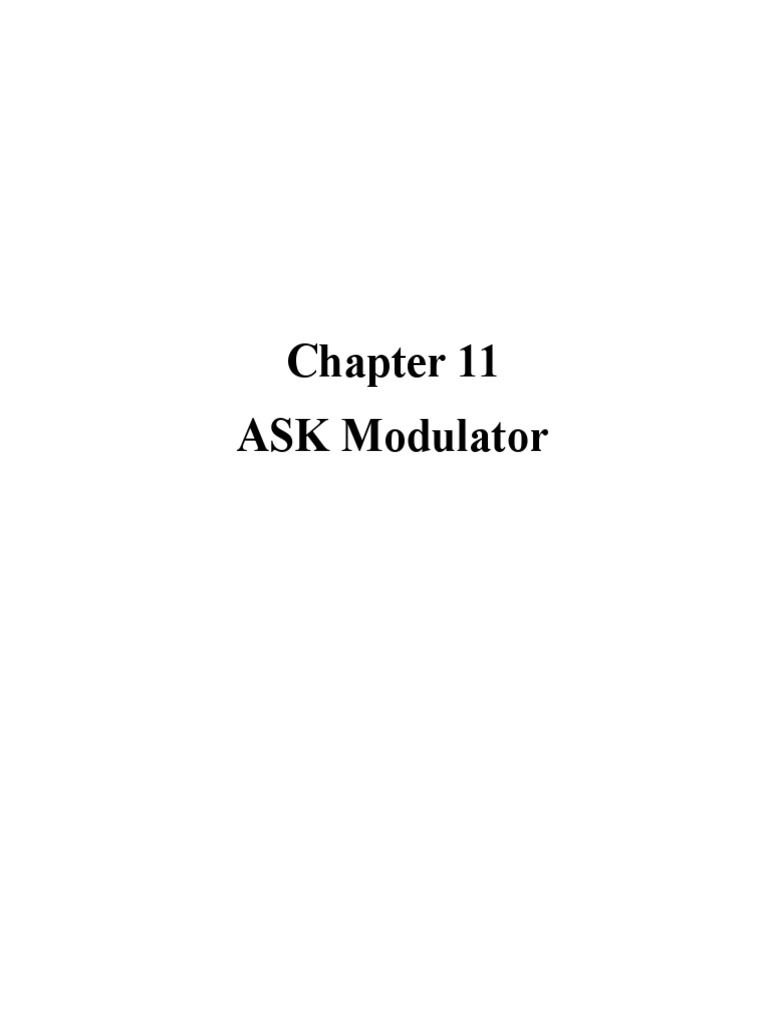 Modul ASK Mod - Demod | PDF | Detector (Radio) | Modulation
