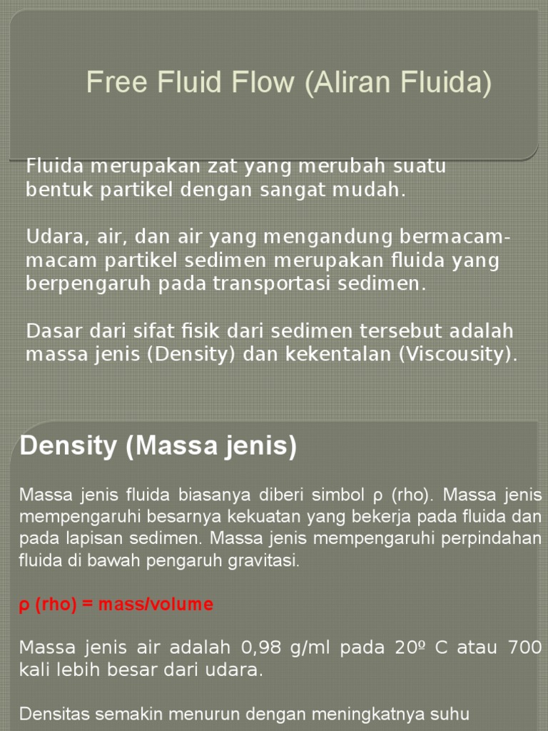 Free Fluid Flow (Aliran Fluida) Jos | PDF