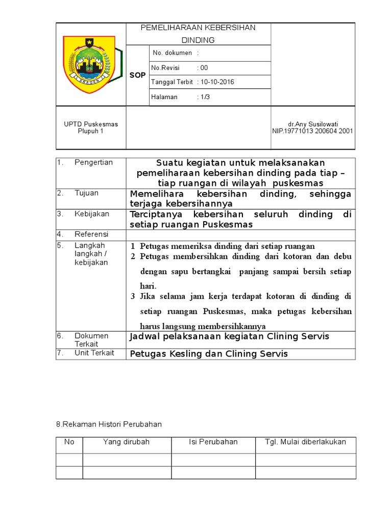 Sop 21 Pemeliharaan Kebersihan Dapur | PDF