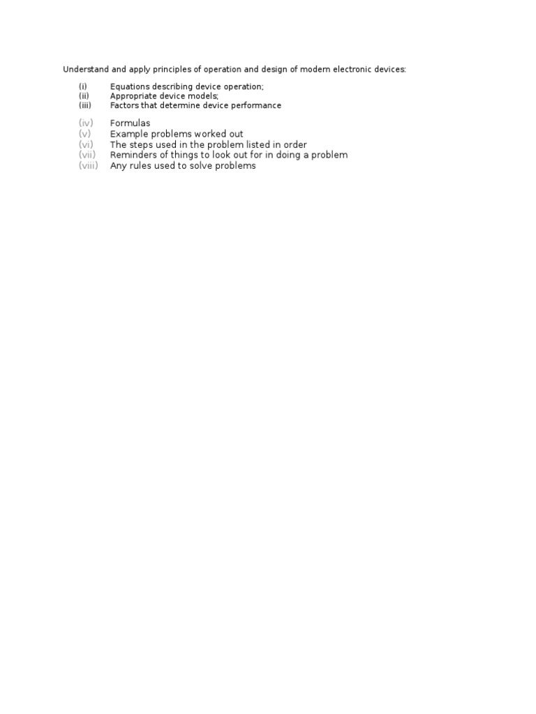 Semiconductor Cheat Sheet Ver 1 | PDF | Electrical Resistivity And ...