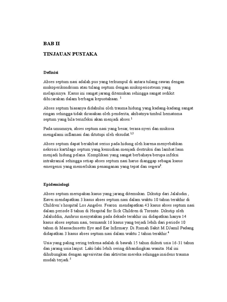 Referat Abses Septum Nasi | PDF