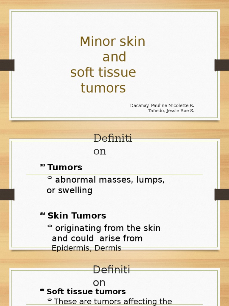 Minor Skin and Soft Tissue Tumors | PDF | Skin | Skin Cancer